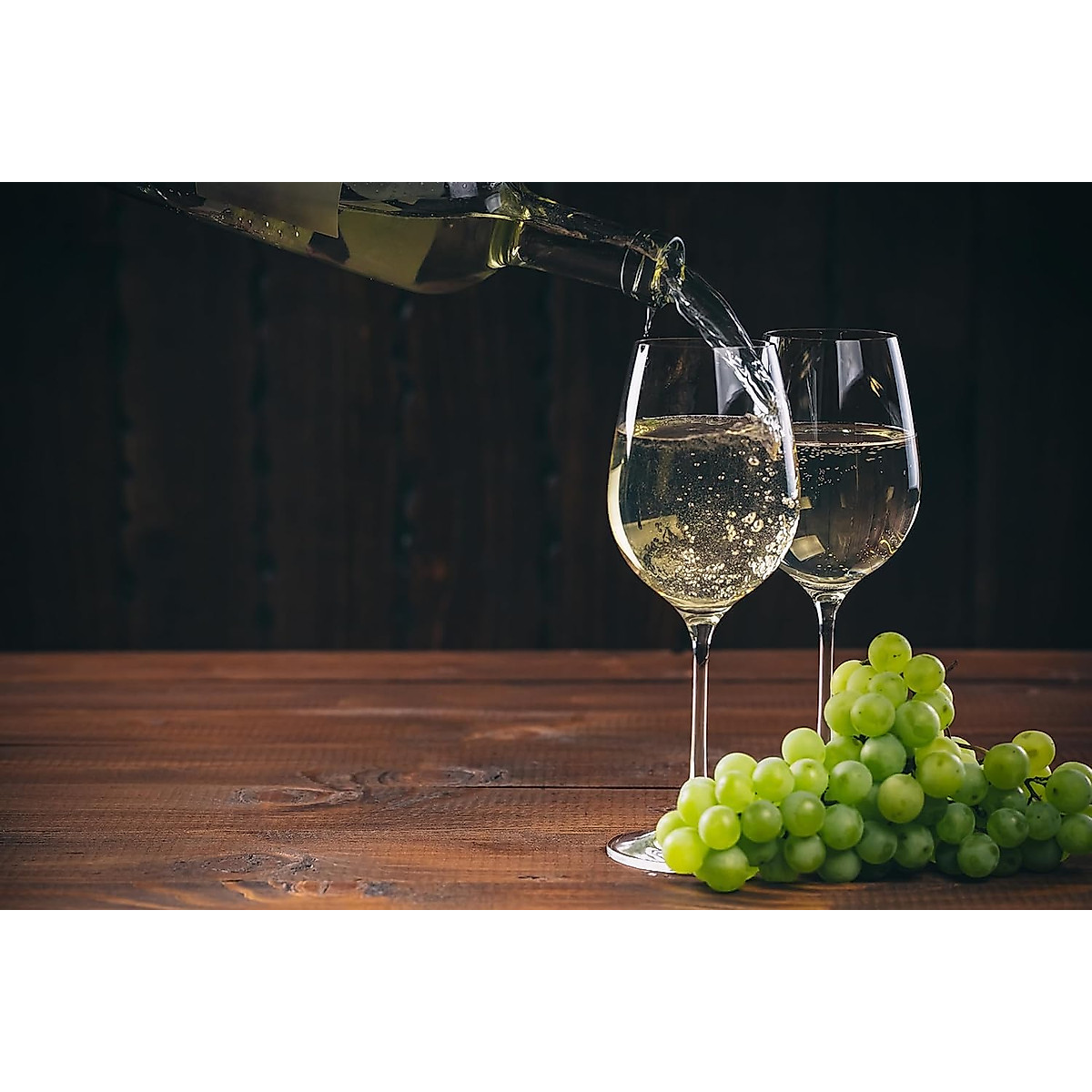 KING CRYSTAL Set of 4 wine glasses | Italian Style | Premium Crystal Clear Glass | Long Stem Wine Glasses | For Tasting, Wedding, Anniversary or Christmas