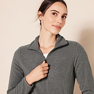 Amazon Essentials Women's Classic-Fit Full-Zip Polar Soft Fleece Jacket (Available in Plus Size), Charcoal Heather, X-Large