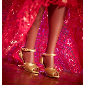 Barbie Inspiring Women Doll, Celia Cruz Queen of Salsa in Red Lace Dress with Golden Microphone, Collectible with Doll Stand & Certificate of Authenticity