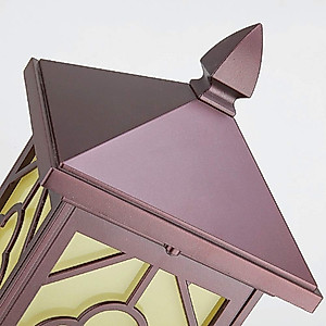 XXINY Retro Community Home Lawn Lamp Waterproof Garden Villa Street Light Outdoor European Porch Patio Light E27 Lighting Post Pillar Floor Light Aluminum Glass Stigma Column Lamp