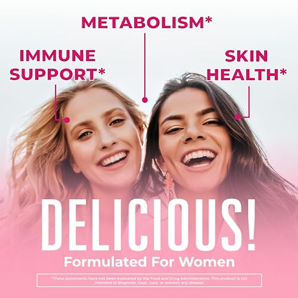 MaryRuth's Multivitamin for Women 14+ | Women's Multivitamin Gummies | Immune Support Daily Women's Multivitamin | Hair Skin and Nails Gummy Vitamins for Women | Sugar Free | 60 Count