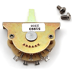 Oak Grigsby 5-Way Blade Switch for Telecaster and Stratocaster, 5-Way Pickup Selector Switch, Includes Mounting Screws, Pack of 5