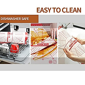 Large Silicone Pastry Mat, 20" X 28" Non-Stick Silicone Baking Mat with Measurements,Cook's Aid Dough Rolling Mat,Baking Mat Sheet for Oven Liner,Counter Mat, Fondant/Pie Crust Mat