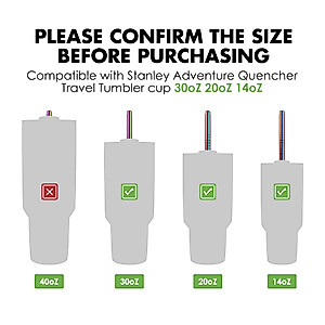 Vzaahu 12-Pack Reusable Stainless Steel Rainbow Metal Straws with Case and Brush - Eco Friendly Long Drinking Straws for 20 24 30oz Yeti Tumblers Mason Jar Dishwasher Safe