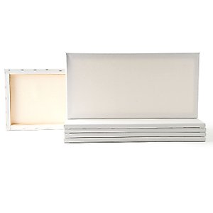 6 Count 10” x 20” Super Value Canvas by Artist's Loft Necessities - Acid Free Cotton Canvas for Paint, Acrylic, & Oils - 1 Pack