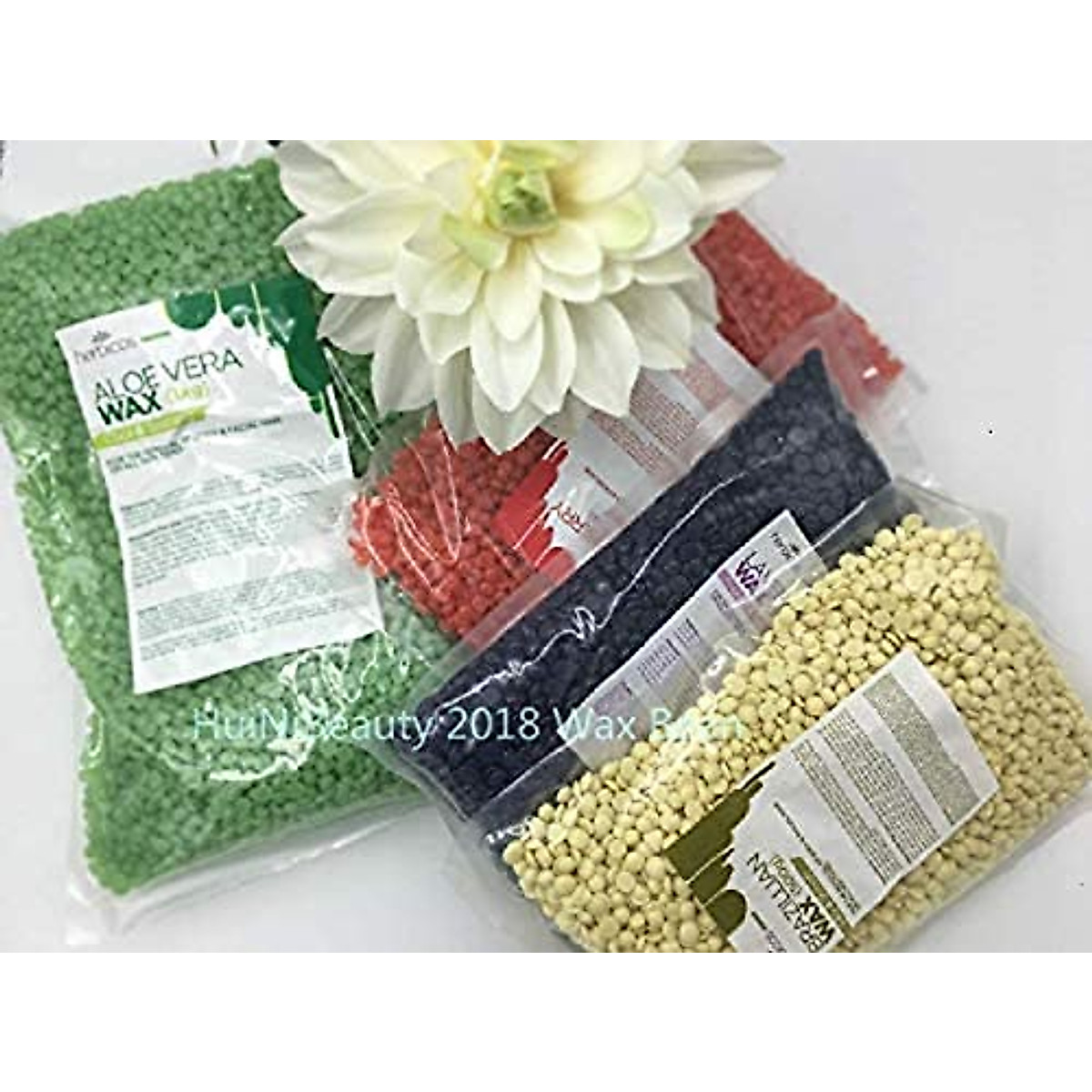 Huini Herbicos Body Hair Remover Hard Wax Beans Aloe Vera All Skin - 17.64 oz