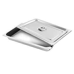 NeNchengLi 4 Pack Stainless Steel Hotel Pans 2.5Inch Deep Steam Table Pans Commercial Food Pan Restaurant food warming pan for Hotel Canteen Restaurant Office Cafeteria Party
