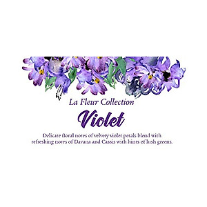 Root Candles Scented Candles La Fleur Collection Beeswax Blend Handcrafted 3-Wick Candle, 14-Ounce, Violet