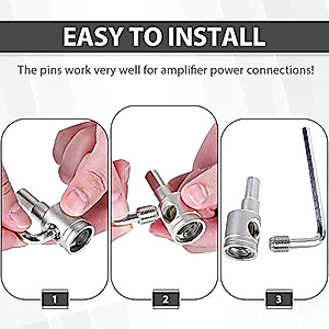 Amp Input Reducer 0 Gauge to 4 Gauge (4PCS) Car Stereo Audio AWG Pin Power Ground Wire Reducer 4PCS…