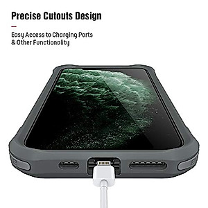 BALLISTIC Tough Jacket Series Case for iPhone 11 Pro Max 6.5‘’ with 2 Sets B-Labs Corners, Heavy Duty Military Grade Rugged Shockproof Case-Gray