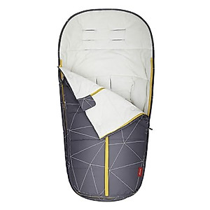 Diono All Weather Stroller Footmuff, Universal Fit from Baby to Toddler with Cozy Super Soft Padding, Weatherproof, Water Resistant Lining, Gray Linear