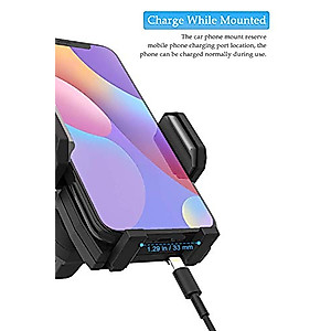 KOMOI Cell Phone Holder for Car, Universal Car Air Vent Mount with Adjustable Compatible with iPhone 11 Pro Max XS XS Max XR X 8 8+ 7 7+ SE 6s 6+ 6 5s Samsung Galaxy S10 S9 S8 S7 and More (Dark Grey)