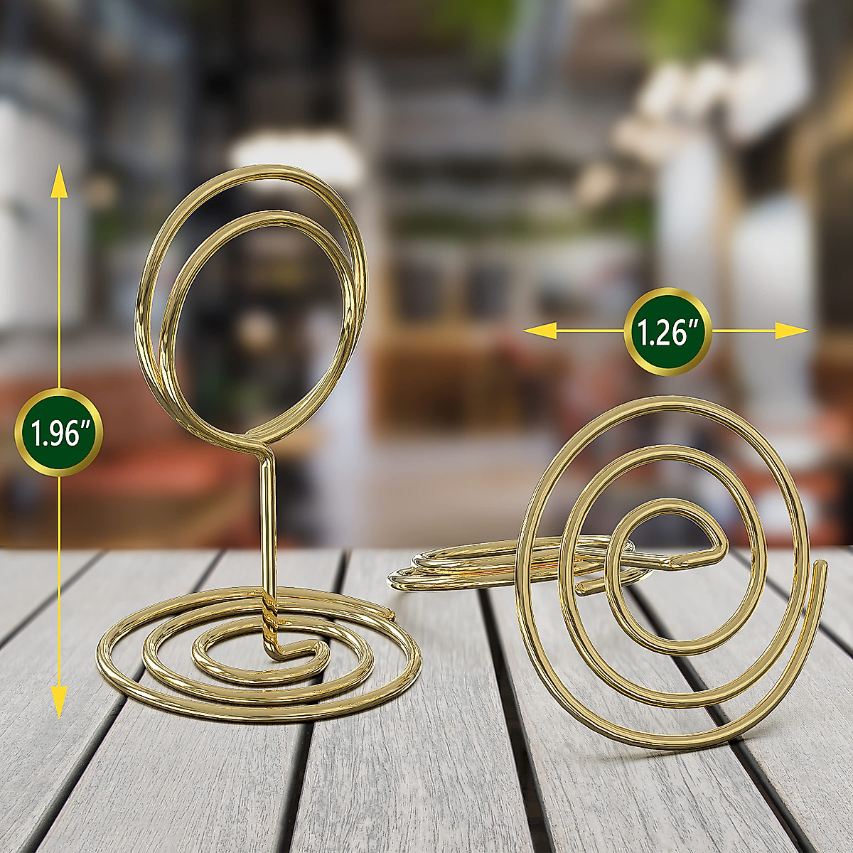 10 Pack Black Reserved Table Signs with 10 Gold Table Cards Holders