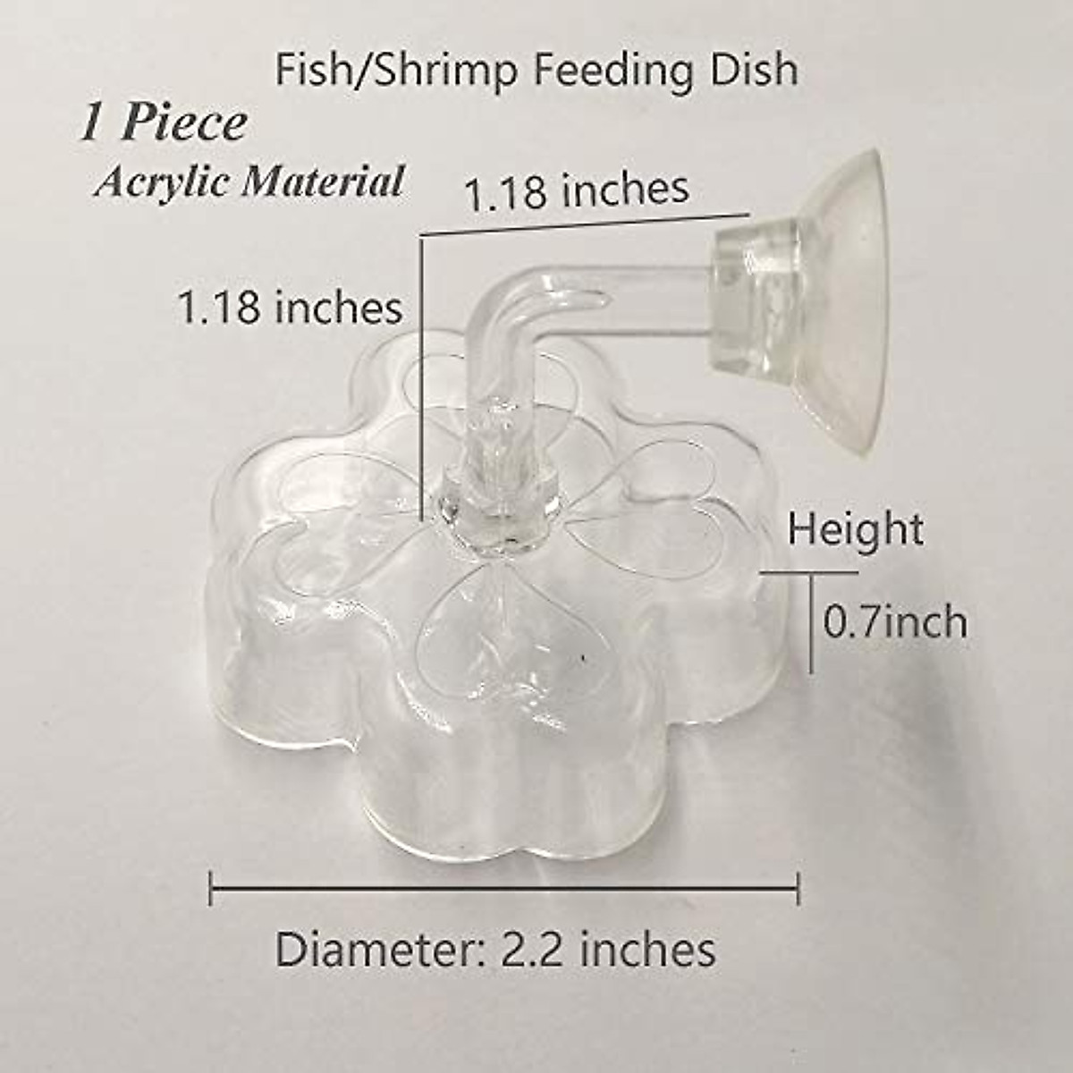 JZMYXA Aquarium Shrimp/Small Fish Feeding Dish Feeder Dish, Acrylic Material, Mini Size (Clover Shaped)