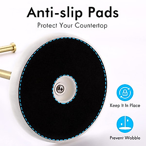 KES Gold Towel Rack Countertop, Hand Towel Stand 16.5" Height T-Shape Bath Towel Rack, Hand Towel Holder with Marble Base, Small Towel Rack Weighted Base SUS304 Stainless Steel, BTH205S14B-BZ