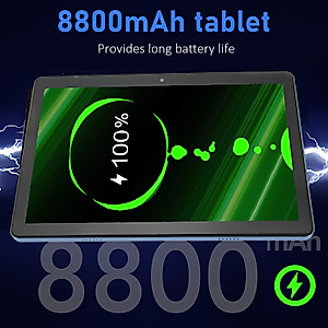 Acogedor 2 in 1 Tablet with Keyboard, FHD 10.1inch Android Tablet Support 4G LTE Cellular, 4+64GB, MT6755 Octa Core CPU, 2.4G 5G WiFi Tablet PC, Bluetooth, 8MP 13MP (US Plug)