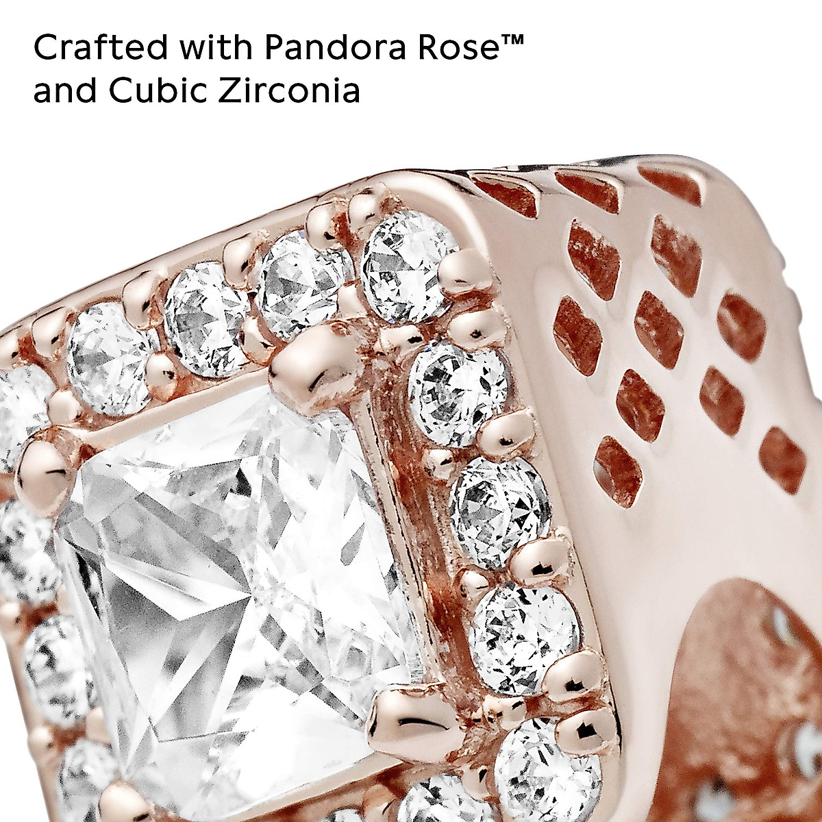 Pandora Geometric Radiance Charm Bracelet Charm Timeless Bracelets - Stunning Women's Jewelry - Gift for Women in Your Life - Made Rose & Cubic Zirconia