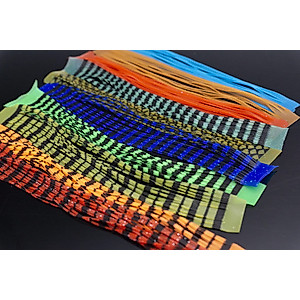 20Pc 10Colours Fishing Jig Lures Mixed Colors DIY Silicone Whole Sheet Skirts for Jig Lures Regular Skirt Colours with Fly Tying Material Free Rubber Band CMB1#