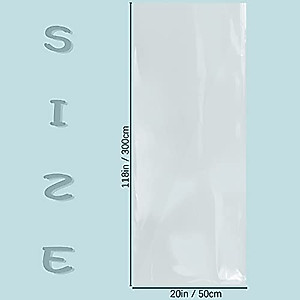 3 Pcs Large Rug Storage Bag with100 Pcs Zip Tie, Clear Plastic Carpet Bag Fits Rug up to 6'x 9', Protects Rolled Rugs Moving Bag, for Indoor Outdoor Carpet Moving or Storage