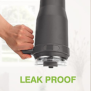 Zukro 50 oz Mug Tumbler With Handle And 2-in-1 Straw Lid, Insulated Stainless Steel Large Leak Proof Travel Cup with Flip Straw,Fit in Cup Holder, Keeps Cold for 30 Hours or Hot 10 Hours, Coal