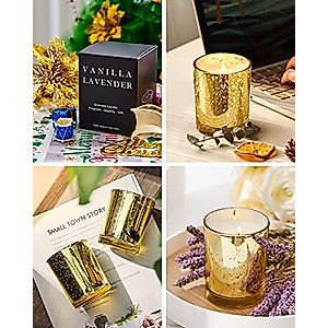 Candles for Lavender Home Scented: Premium Jar Candles Aromatherapy Lavender Eucalyptus, Scented Candles for Women to Relieve Stress, Soy Candles AS Gifts All Natural (6 oz 36 Hour Burn)