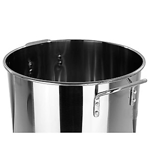 Thaweesuk Shop Stock Pot Stainless Steel 60 QT Steamer Vaporera Tamalera for Tamales (15Gallon) Height 16.5" Diameter 18.5" of Set