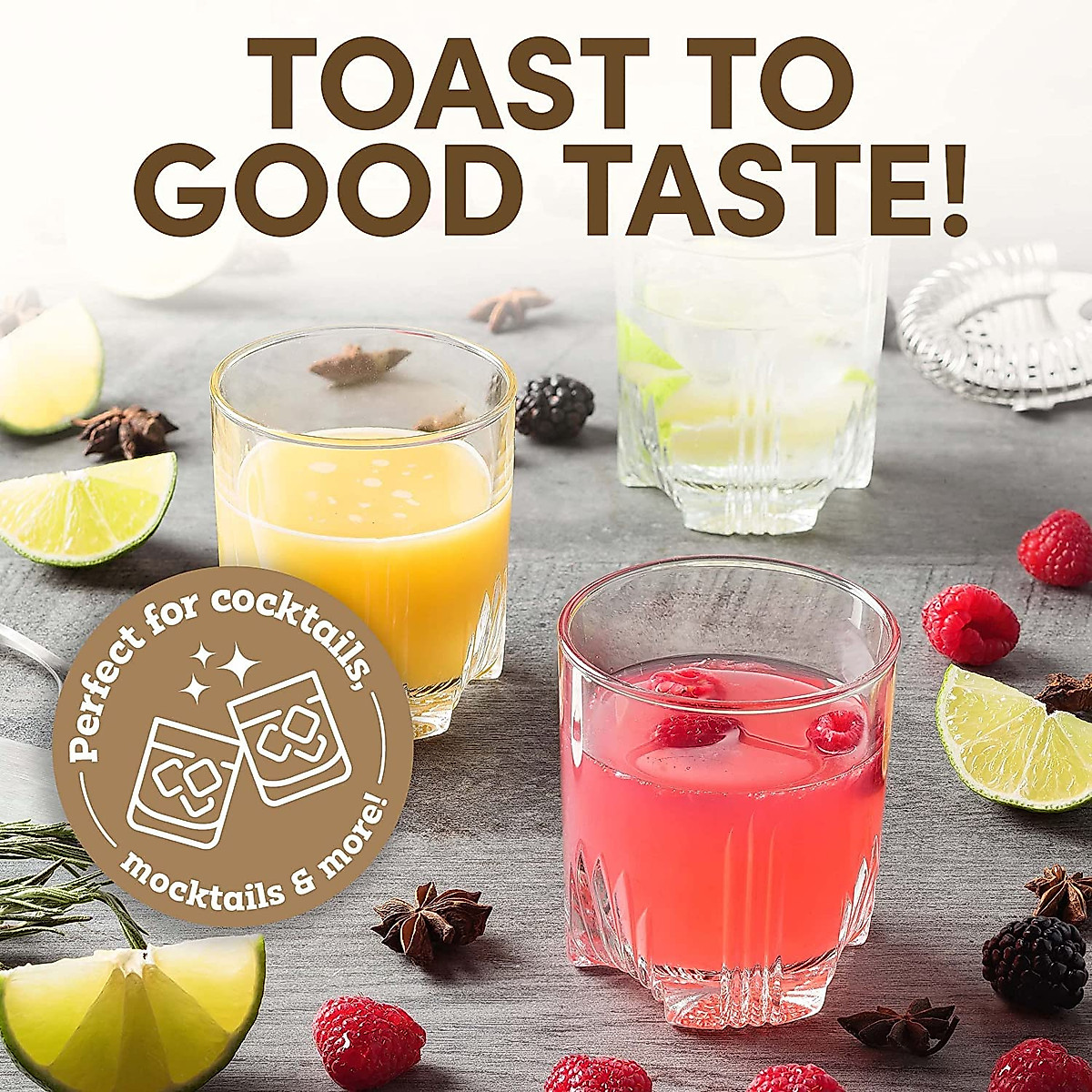 Bormioli Rocco Selecta Collection Whiskey Gift Set – Sophisticated Etched 33.75oz Decanter & 6 9.5oz Glass Tumblers With Starburst Detailing – For Whiskey, Bourbon, Scotch & Liquor