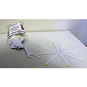 Restaurant Quaternary Ammonium (QAC, Multi Quat) Sanitizer Test Strips, 0-400 ppm [Bag of 100 Plastic Strips]