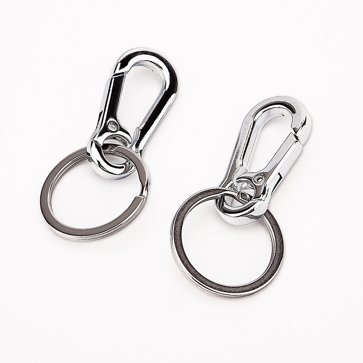 Sunmns Metal Keyring Keychain Key Ring Chain Hook Organizer, 2 Pack