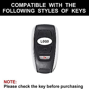 SK CUSTOM White TPU Gold Edge Smart Key Fob Case Protective Cover Compatible with Subaru Forester CrossTrek Outback WRX Ascent BRZ Impreza Legacy Keyless Entry Remote Accessories