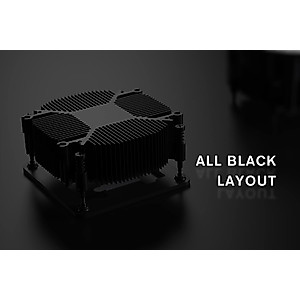 ID-COOLING DK-07i CPU Cooler for LGA1700, 60mm Height Low-Profile CPU Air Cooler with Aluminum Fins, Rainbow RGB Lighting, 120mm PWM Fan, Thermal Compound Included, TDP 125W