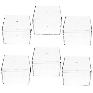 ULTECHNOVO 6pcs Boxes Transparent Mousse Box Mini Food Containers Cupcake Boxes Disposable Cake Containers Clear Cupcake Boxes Bakery Take Out Containers Toy Containers Transparent Box Ps Pie