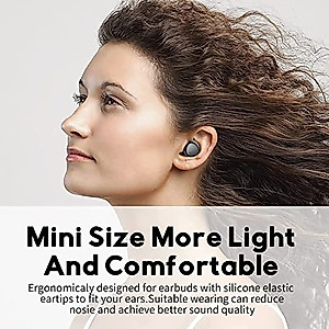 Kurdene Wireless Earbuds,Bluetooth Earbuds with Charging Case,Touch Control Bluetooth 5.2 Sport Headphones with Mics Earphones in-Ear Premium Deep Bass (Black)