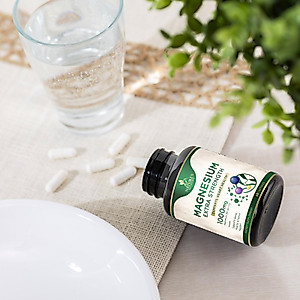 Magnesium Supplement (Citrate Oxide) 1000mg for Best Absorption, Supports Bone, Heart Health, Nerves, Muscles & Metabolism, Nature's Pure Magnesio Vitamin Pills, Bottled in USA, 60 Capsules