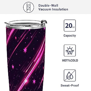 sanluoli Pink Meteor Stainless Steel cup with lid with Straw Lid leak proof coffee travel mug for outdoor modern flip straw tumbler 20 OZ