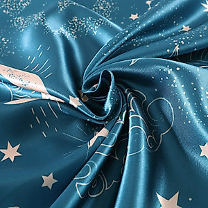 EXQ Home Satin Pillowcase Silky Satin Pillowcase for Hair and Skin,Soft Printed Pillow Cases Queen Size Set of 2 Satin Pillow Case with Envelope Closure Similar to Silk Pillow Cases