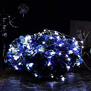 Ehome Fairy String Lights, 12 Pack Fairy Lights Battery Operated, 7.2ft 20LED Christmas Lights Silver Coated Copper Wire Lights Firefly Lights Moon Lights for Party Christmas Decorations White