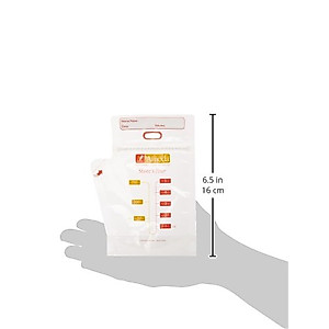 Ameda Store N Pour Breast Milk Storage Bags with Adapters, 20-Count, Resealable Breast Milk Storage Bags with Easy-Pour Spout for Storing Breast Milk in Refrigerator or Freezer