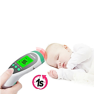 PREVE Non Contact Medical Infrared Forehead Thermometer for Babies Children Adults Accurate Fever Alarm No Touch…