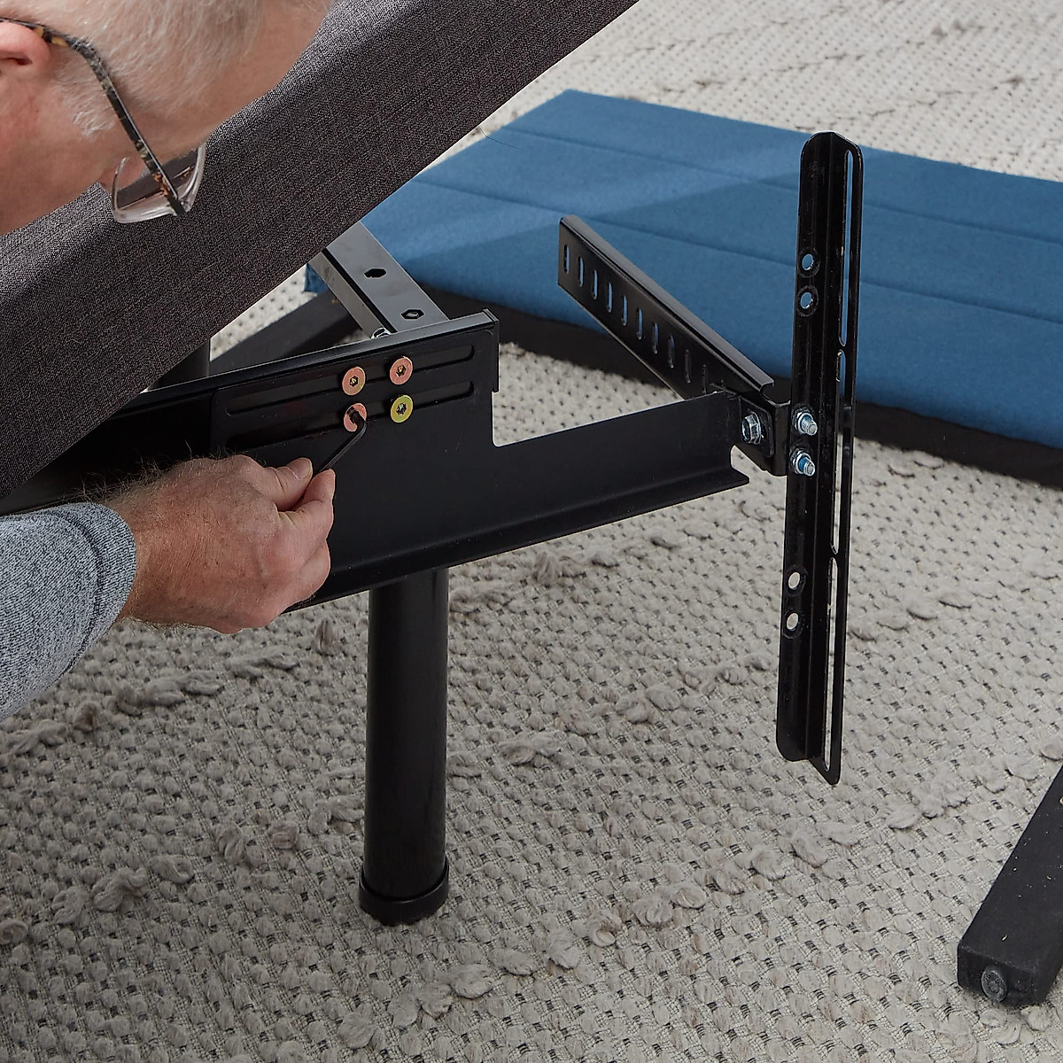 LUCID L150/L300 Adjustable Base Headboard Brackets - Durable and Stable Headboard Attachment - Headboard Adapter Bracket - Compatible with The L150 and L300 Adjustable Bed Frames