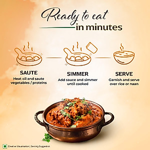 Kitchens of India Punjabi Tikka Masala, Creamy Tomato Cooking Sauce, Easy to Use Sauce for Authentic Indian Food, Gluten-Free, 7.02 Ounces (Pack of 6)