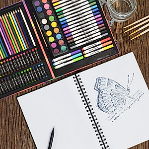 Darnassus 132-Piece Art Set, Deluxe Professional Color Set, Art Kit for Kids and Adult, With Compact Portable Case