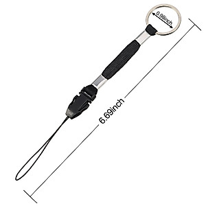 Bememo 20 Packs Black Nylon Lanyard Strap with Quick Release Buckle for USB Flash Drive, MP3, MP4 Player, Keychain, ID Card Holders and Other Small Electronic Devices