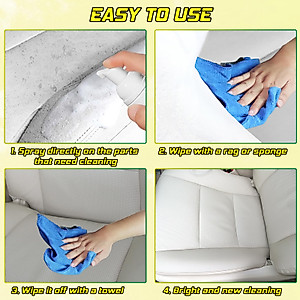 Foam Cleaner For Car, 2 Packs High Effective Foam All Purpose Cleaner, Enhanced Formula Car Magic Foam Cleaner For Car Interior, Multipurpose Foam Cleaner Spray For Carpet, Upholstery, Fabric Washing