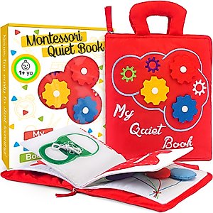 deMoca Busy Book for Toddlers 1-3, Travel Quiet Book Montessori Toy for 1+ Year Old, Kids Plane and Car Activities for Learning, Felt Educational Sensory Toy Boys & Girls, Packaging May Vary