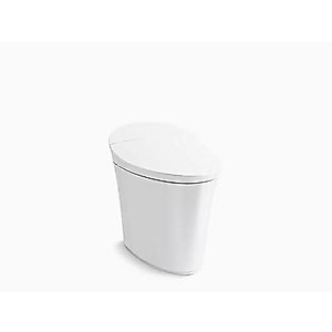 Kohler K-5401-PA-0 Veil Comfort Height Skirted One-Piece Elongated Dual-Flush Intelligent toilet, White