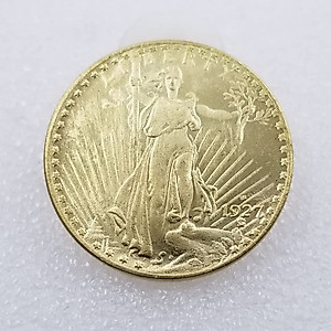 Kocreat Copy 1927-S Double Eagle Liberty Gold Coin Twenty Dollars-Replica USA Souvenir Coin Lucky Coin Morgan Dollar Collection, Silver
