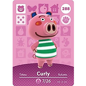 Curly - Nintendo Animal Crossing Happy Home Designer Amiibo Card - 288