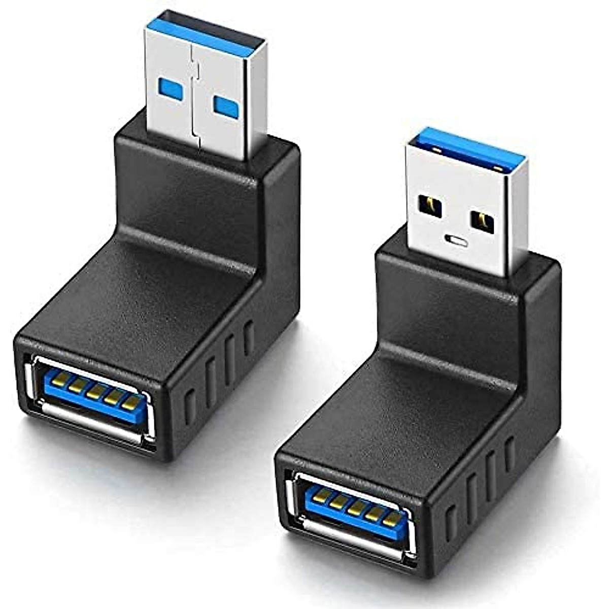 URWOOW Super-Speed USB 3.0 Adapter Converter Coupler Connector 90 Degree Male to Female Combo Vertical (Up and Down Angle)