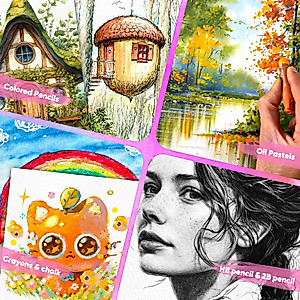 Drawing Paper, 9" x 12" Craft Art Paper, 90 Sheets Artist Painting Coloring Drawing Sketching Easel Poster Paper Bulk, Art Supplies for Kids Adults, White Construction Bulletin Board Paper